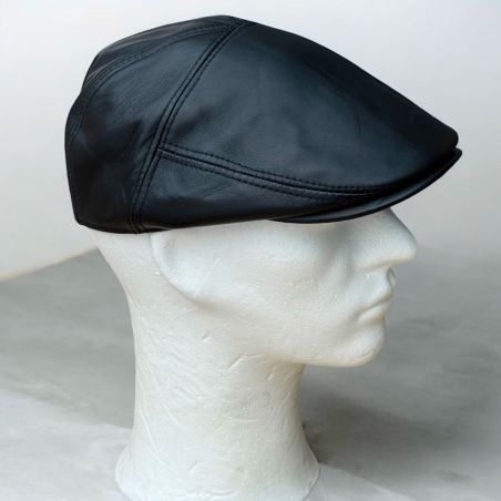 Klassisk sixpence i blød sort lammeskind - Freja skind